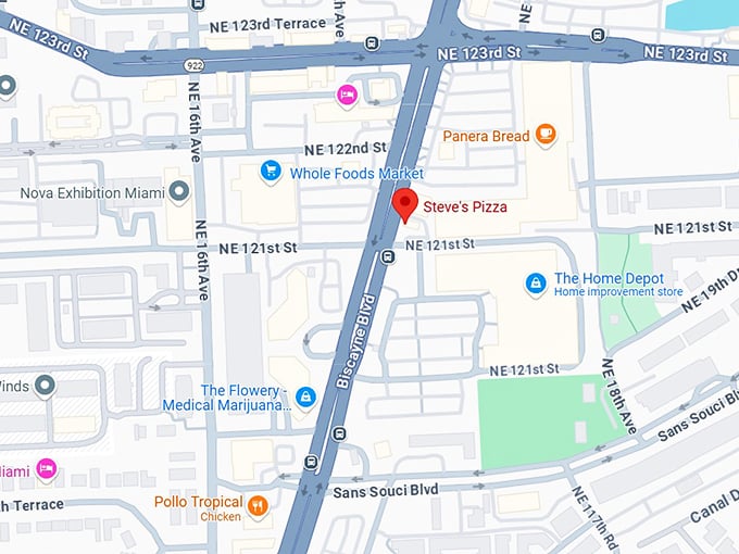 16. steve's pizza map