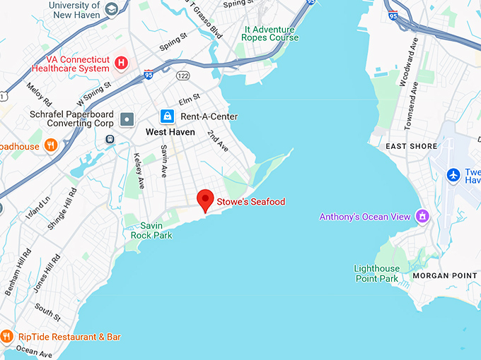 16. stowe's seafood map