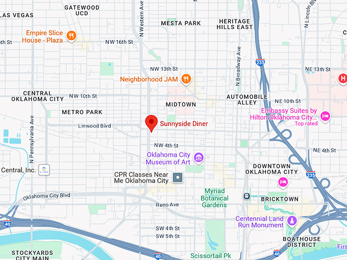 16. sunnyside diner map