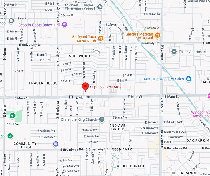 16. super 99 cent store map