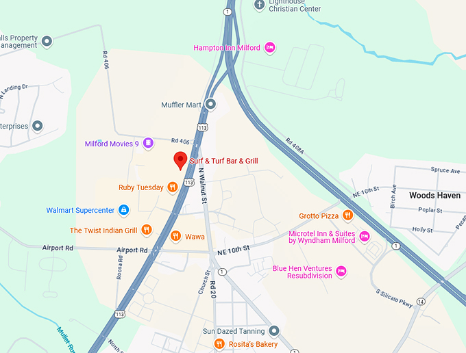 16. surf & turf bar & grill map