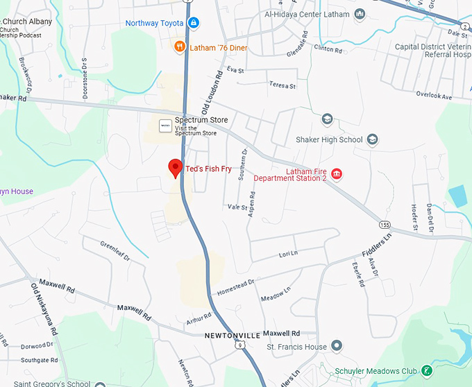 16. ted's fish fry map