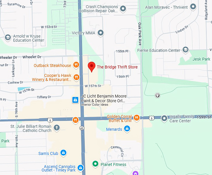 16. the bridge thrift store map