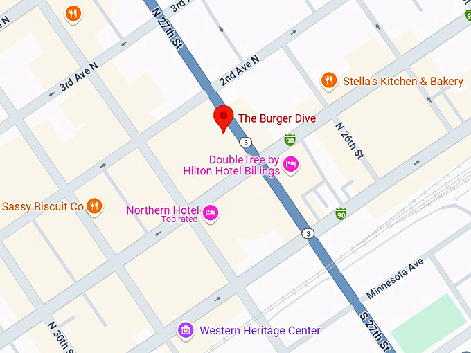 16. the burger dive map