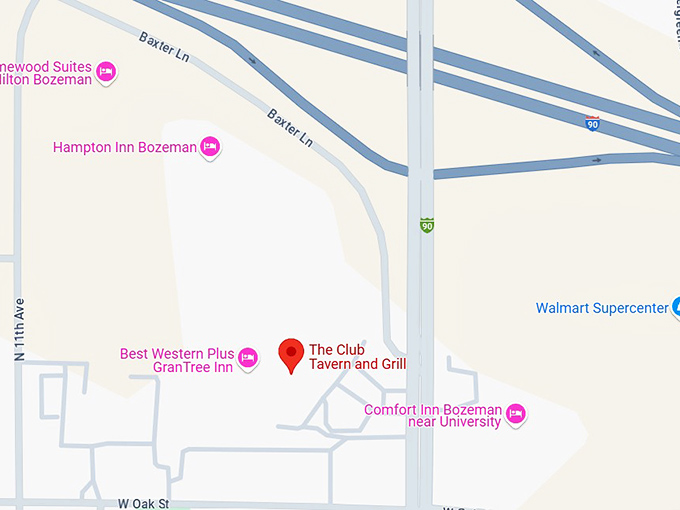 16. the club tavern and grill map