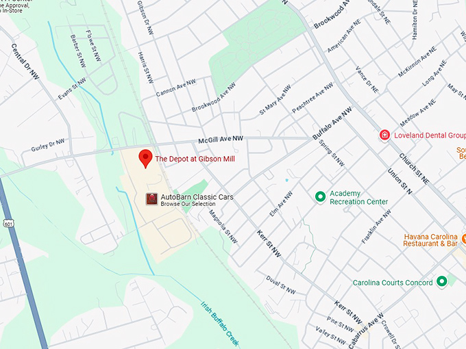 16. the depot at gibson mill map