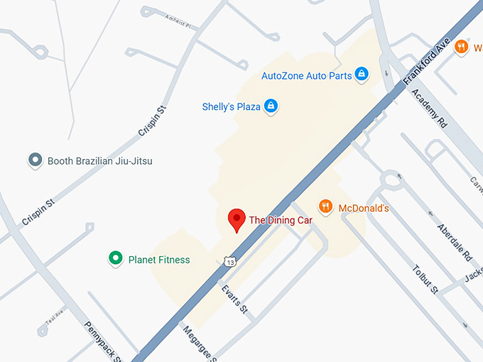 16. the dining car & market map