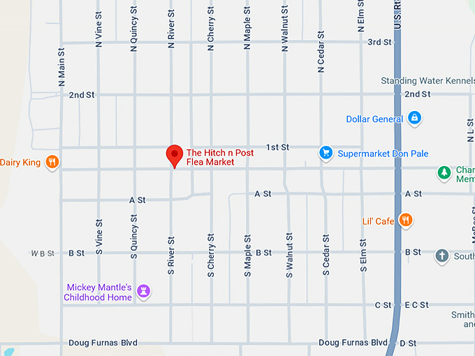 16. the hitch n post flea market map