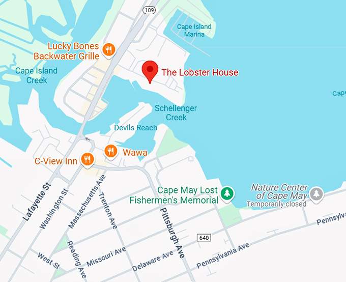 16. the lobster house map