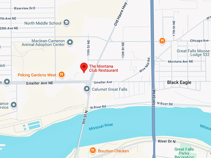 16. the montana club restaurant map