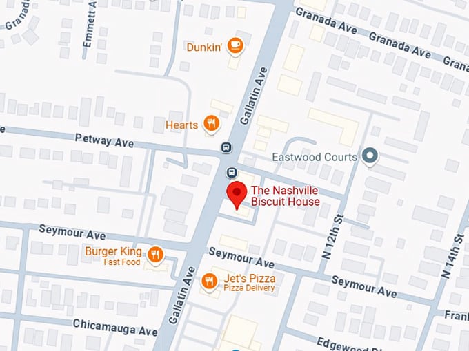 16. the nashville biscuit house map