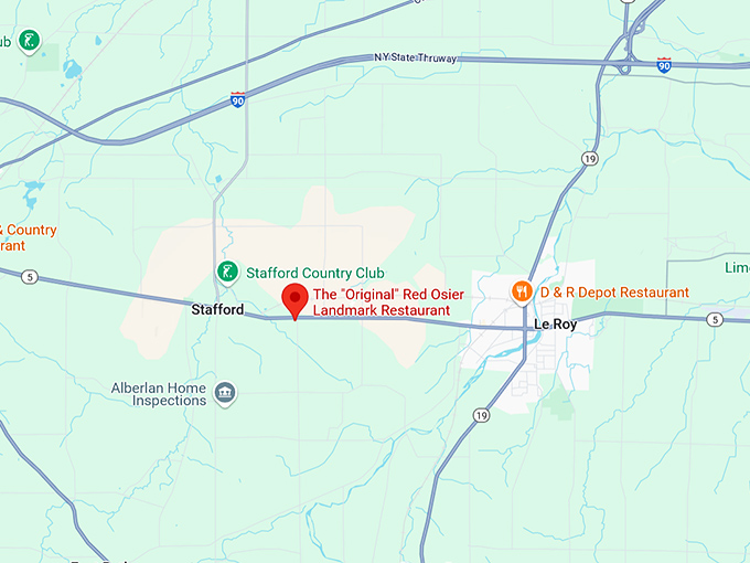 16. the original red osier landmark restaurant map