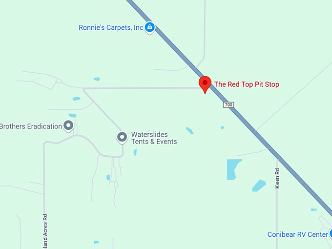 16. the red top pit stop map