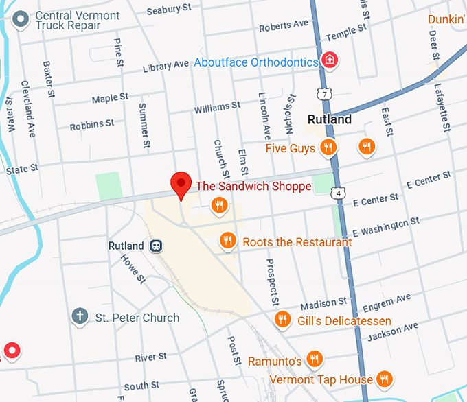 16. the sandwich shoppe map