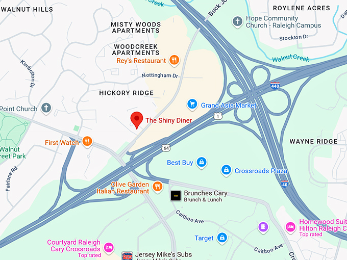 16. the shiny diner map