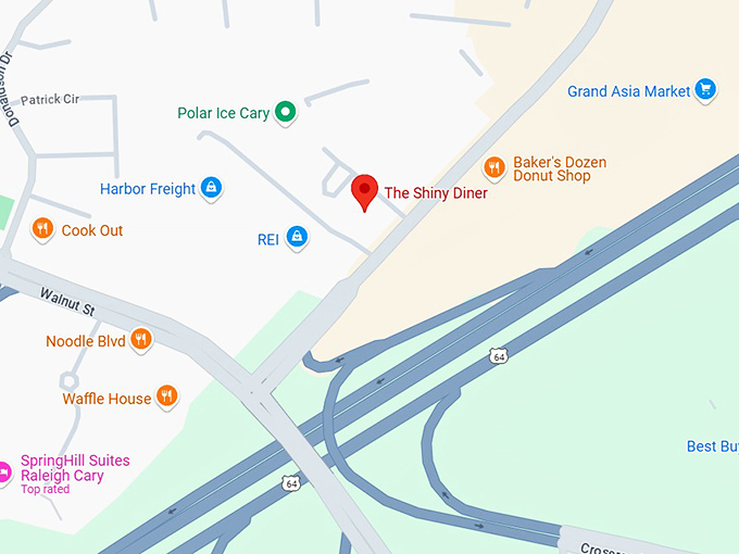 16. the shiny diner map