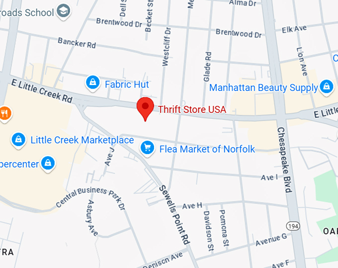 16. thrift store usa map