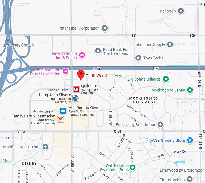 16. thrift world map