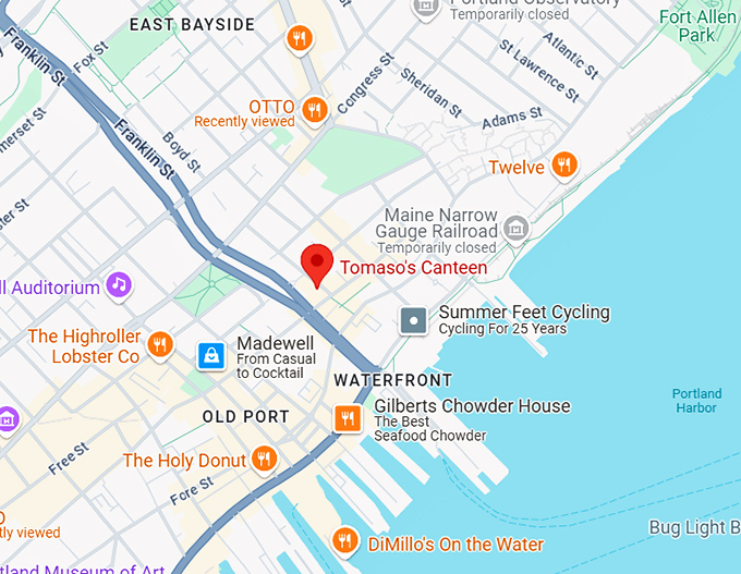 16. tomaso's canteen map