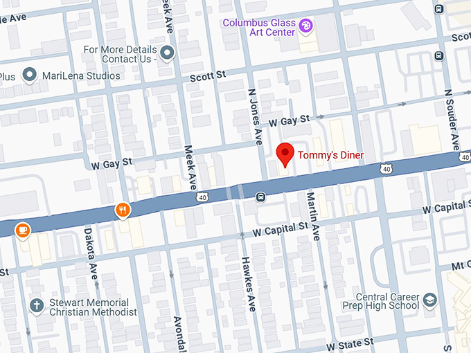 16. tommy's diner map