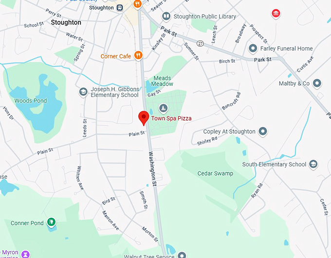 16. town spa pizza map