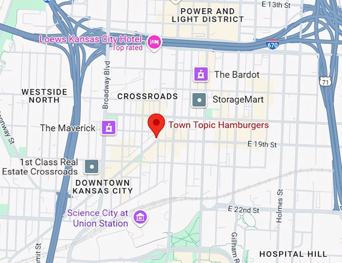 16. town topic hamburgers baltimore map