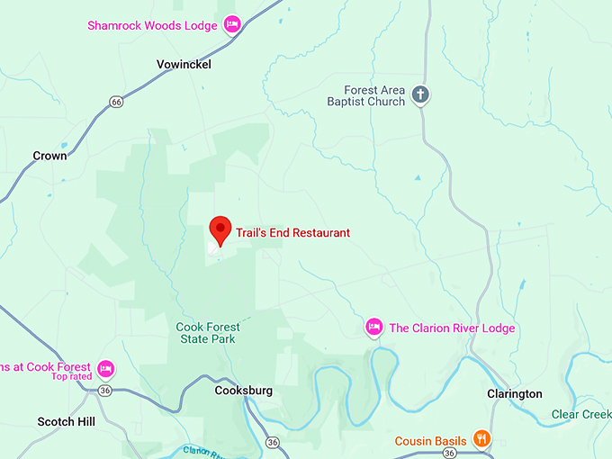 16. trail's end restaurant map