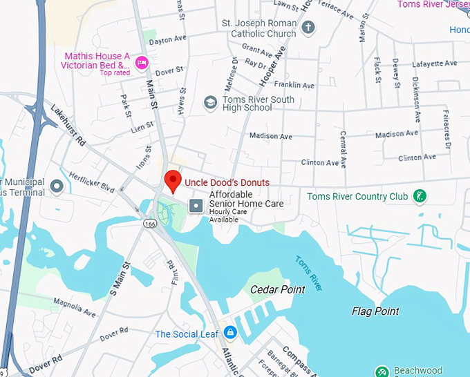 16. uncle dood&rsquo;s donuts map