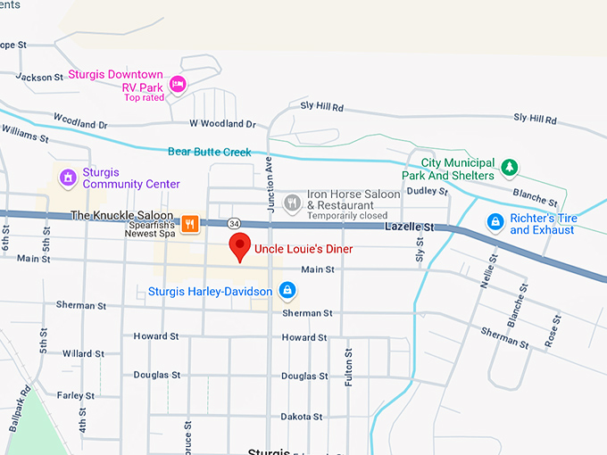 16. uncle louie's diner map