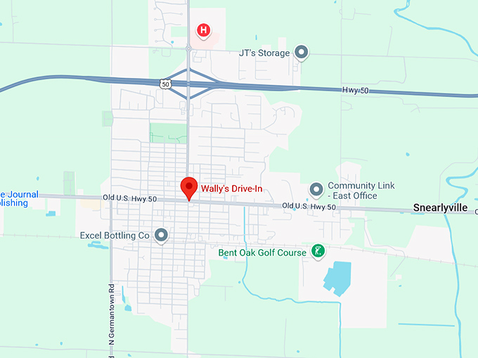 16. wally's drive in map