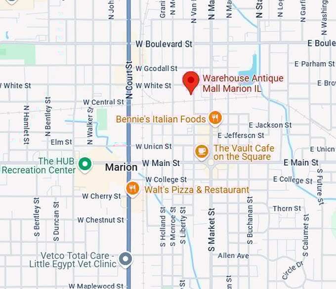 16. warehouse antique mall marion il map