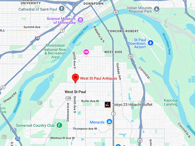 16. west st paul antiques map
