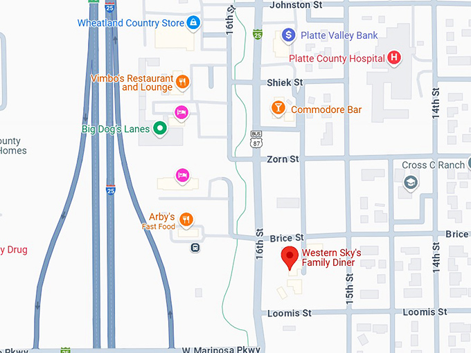 16. western sky's family diner map