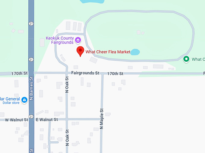 16. what cheer flea market map