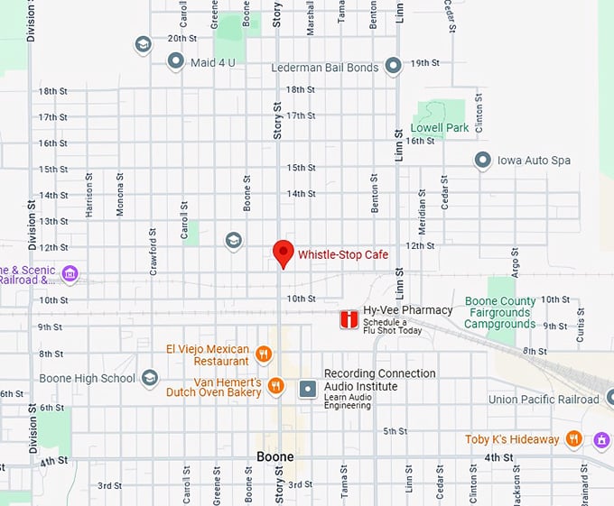 16. whistle stop cafe map