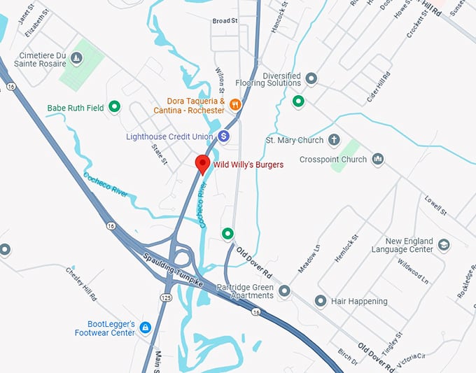 16. wild willy's burgers map