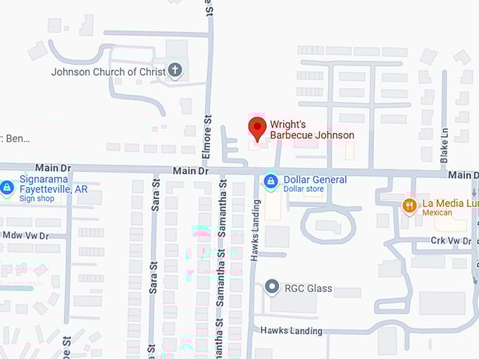 16. wright's barbecue johnson map