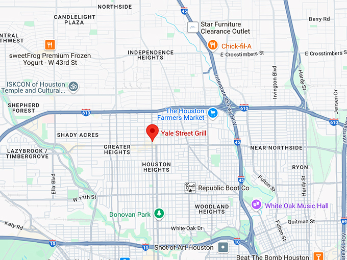 16. yale street grill map