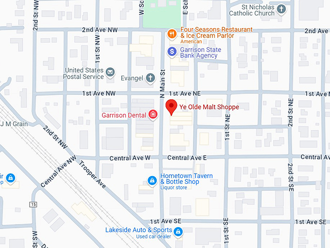 16. ye olde malt shoppe map