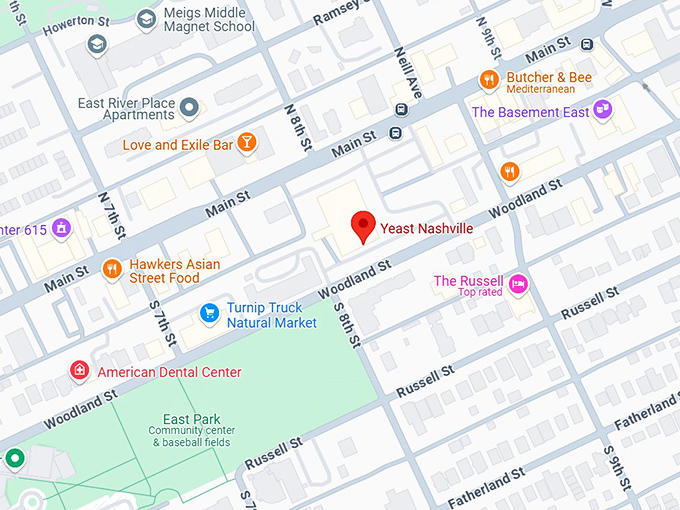 16. yeast nashville map