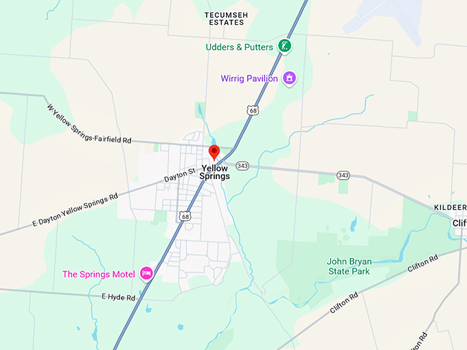16. yellow springs map