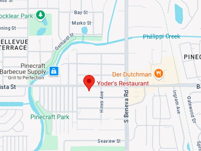 16. yoder&rsquo;s restaurant & amish village map