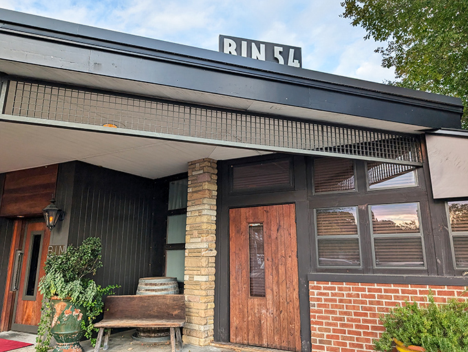 Bin 54's exterior: Understated elegance meets culinary powerhouse. This place is like the Clark Kent of steakhouses &ndash; mild-mannered outside, superhero inside.