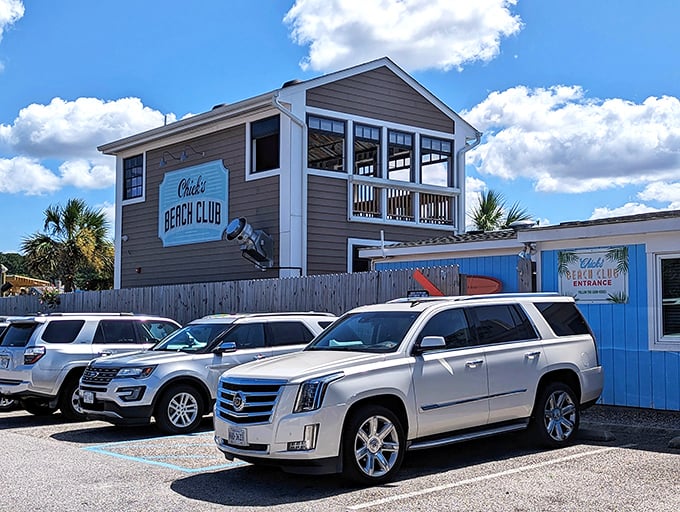 Chick's Beach Club: Where seafood dreams come true and calories don't count. This two-story paradise serves up ocean views saltier than a sailor's vocabulary!