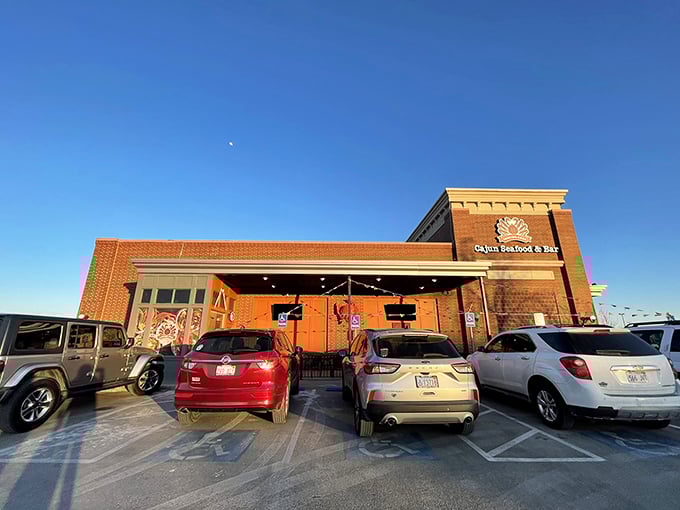 Dancing Crab's facade is like a Mardi Gras parade for your taste buds. Colorful, inviting, and promising a seafood shindig!