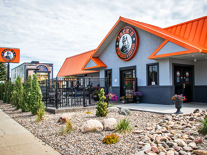 Jack's: Where orange is the new steak! This family restaurant transforms into a beef-slinging powerhouse at night.
