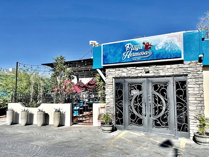 Playa Hermosa: Where the desert meets the sea! This vibrant blue oasis promises a fiesta of flavors that'll transport you straight to coastal Mexico.