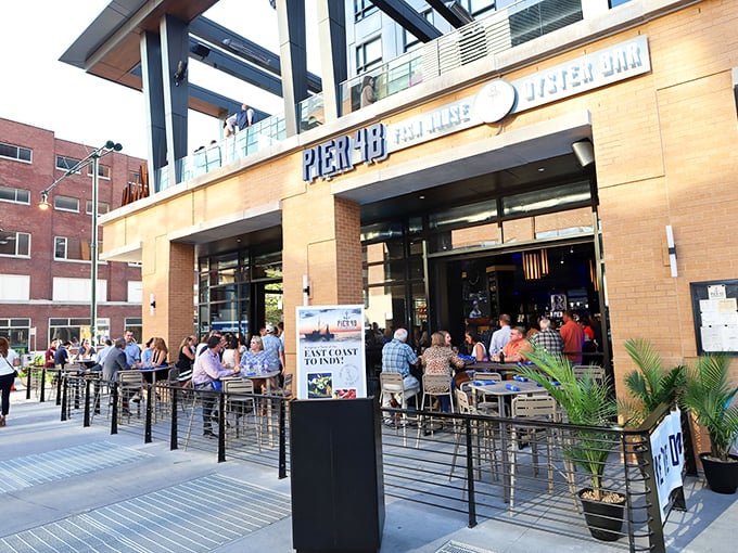 Pier 48: "Ahoy, seafood lovers! This urban oasis serves up ocean-fresh delights that'll make you forget you're in landlocked Indiana."
