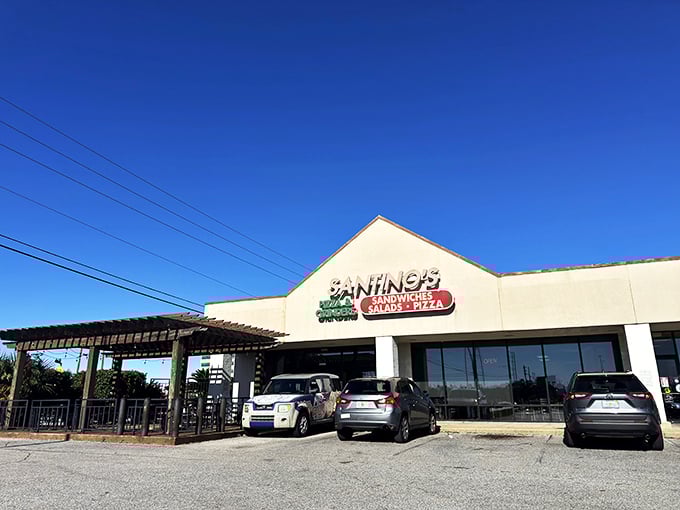 Santino's: Where pizza dreams come true! This unassuming strip mall gem serves up slices that'll make you forget about beach bodies.
