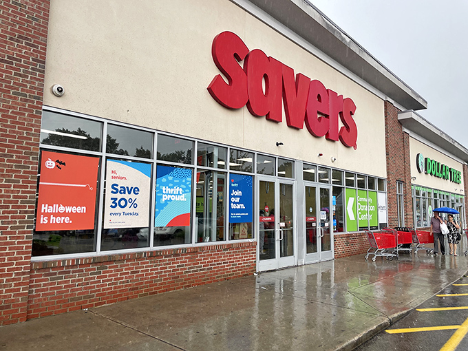 Savers (West Roxbury): "Welcome to the land of endless possibilities! This Savers is so spacious, you could practice your moonwalk between the aisles.
